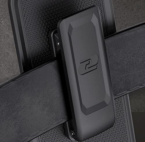 Encased DuraClip Designed for Samsung Galaxy S23 Belt Clip Case with Phone Holster and Kickstand (Matte Black)