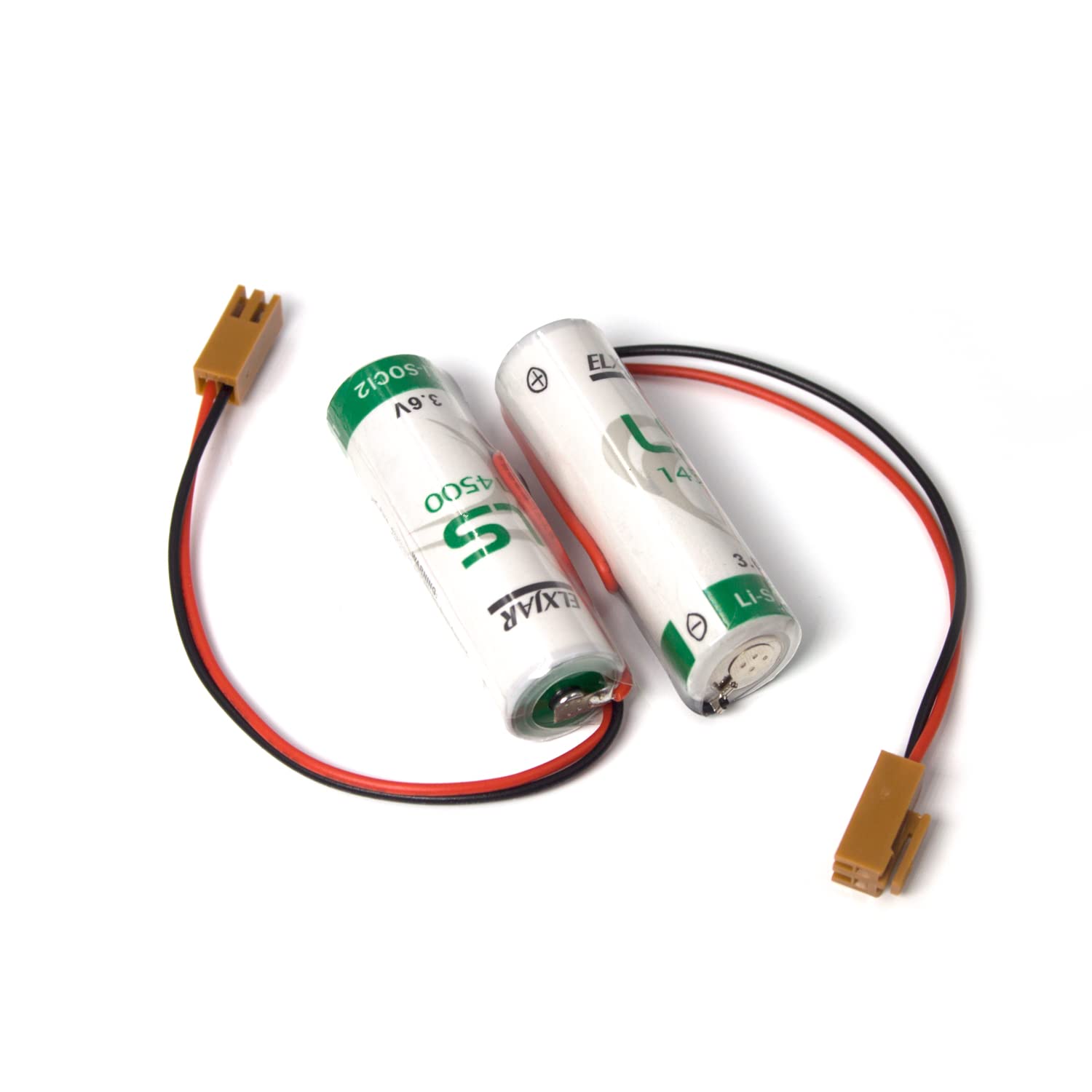 Coonyard (2-Pack) 3.6V 2600mAh LS14500-MER PLC Lithium Battery Replacement for Mitsubishi CR1, CR2, CR3, M500, M600, BKO-NC2157H01, C52011, ER6 BKO-NC2157H01, ER6V BKO-NC2157H01, ER6V-C4