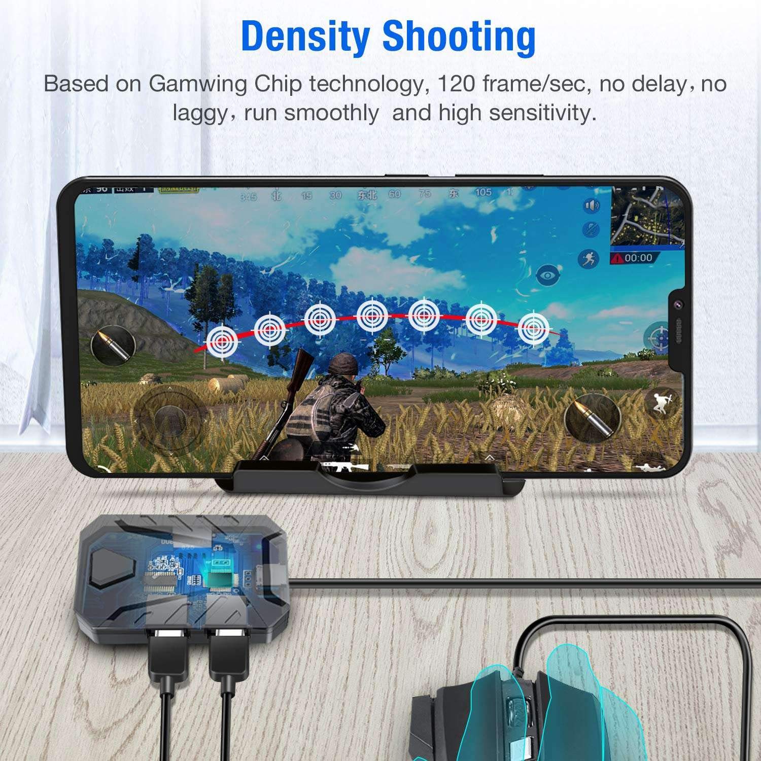 bobotron 3 in 1 Gaming Keyboard Mouse Converter Combo for Smartphone PC PUBG Mobile Game Accessories