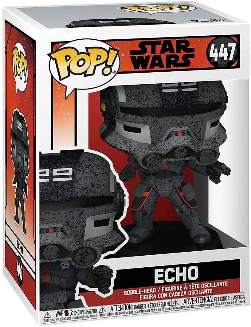 POP Star Wars: Bad Batch - Echo Funko Pop! Vinyl Figure (Bundled with Compatible Pop Box Protector Case) 3.75 inches