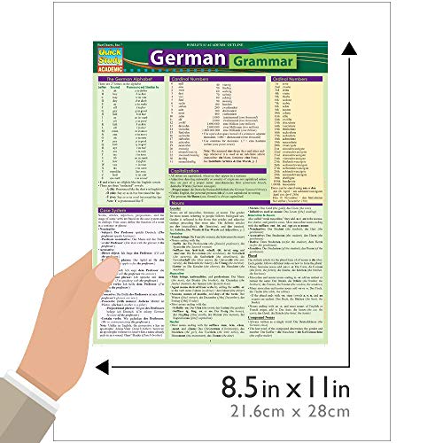 German Grammar: Quickstudy Laminated Reference Guide (Quick Study Academic)
