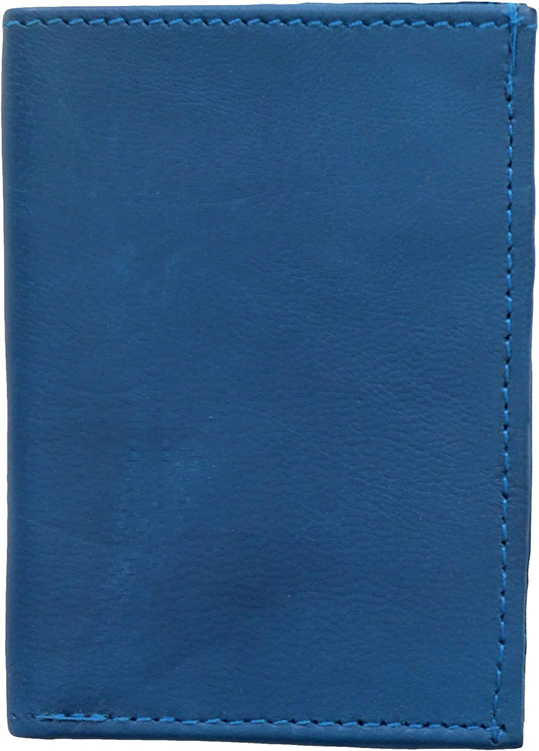 Original Famous Wallets Credit Card Holding, Wallet - Genuine Lambskin Leather, Six Slots Credit Card Holder Bifold Leather Wallet, Size - S, Blue, One Size
