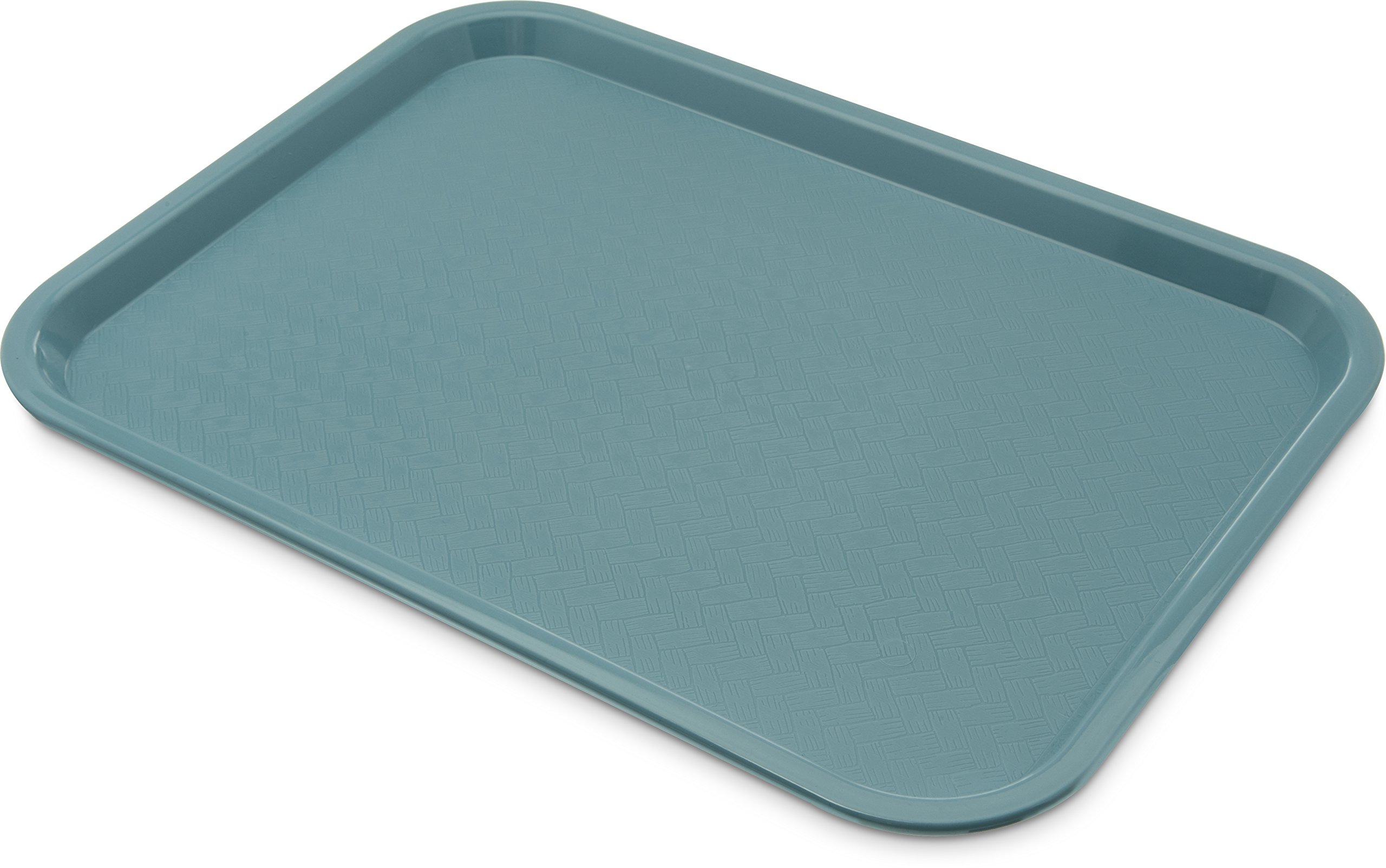 Carlisle FoodService Cafe Plastic Fast Food Trays, 12" x 16", Slate and Forest Green