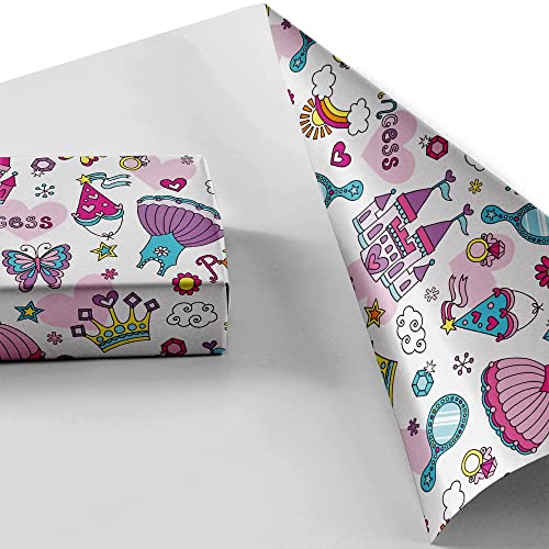 Gift Wrapping Paper 30" x 84" Sheet Vintage Style (Princess)