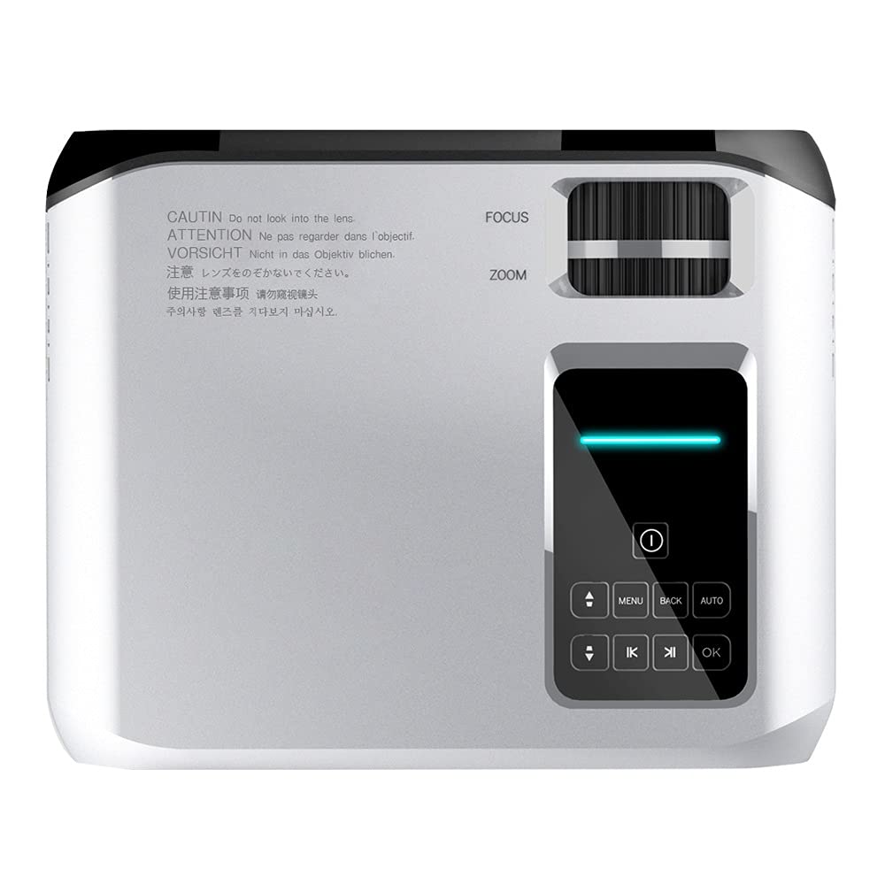 CXDTBH Projector LED Mini Micro Portable Video Projector with USB for Game Movie Cinema Home Theater
