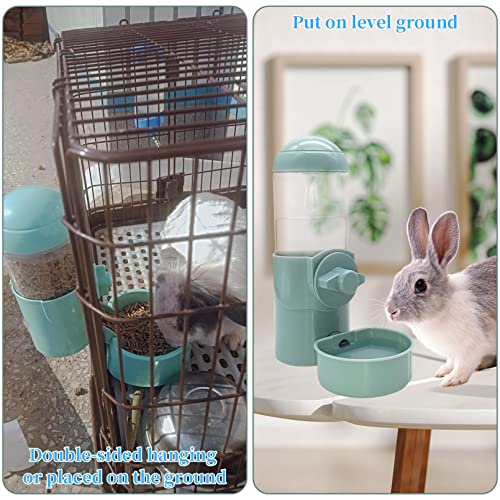 Hamiledyi Automatic Small Animal Food Water Dispenser,Hanging Gravity Auto Feeder Waterer for Dog Cat Rabbit Chinchilla Guinea Pig Ferret (Automatic Water Dispenser + Food Dispenser)