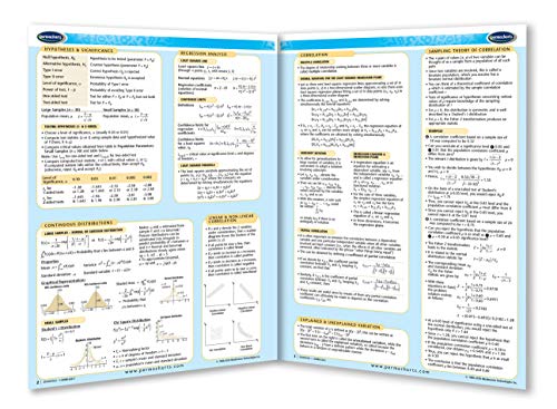 Permacharts Statistics Math Quick Reference Guide