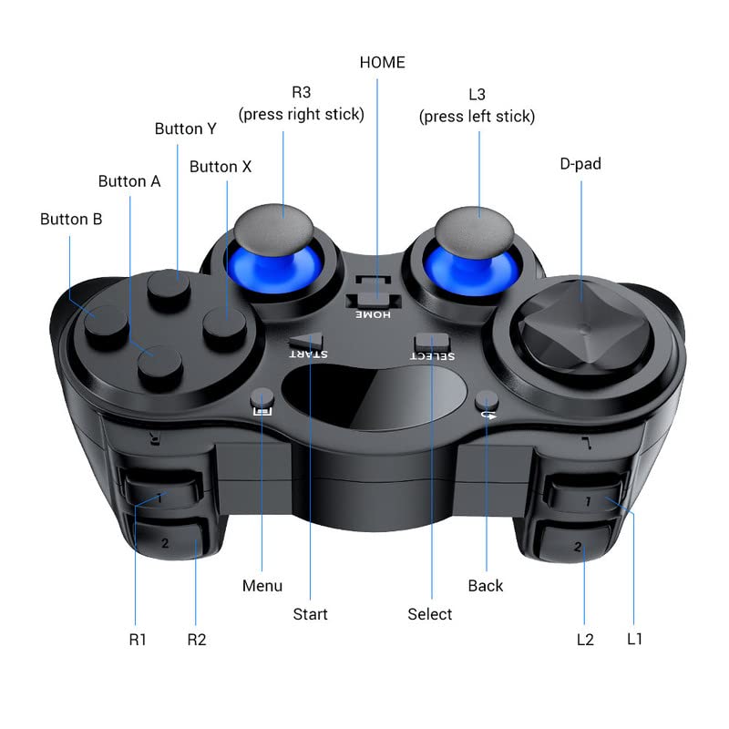 PC Game Controller Wireless USB, Steam Controller for PC, Wireless Controller PC, Gamepad for PC Windows/Laptop/Android/PS3, PC Gamepads Standard Controllers, PC Gaming Controller Wireless