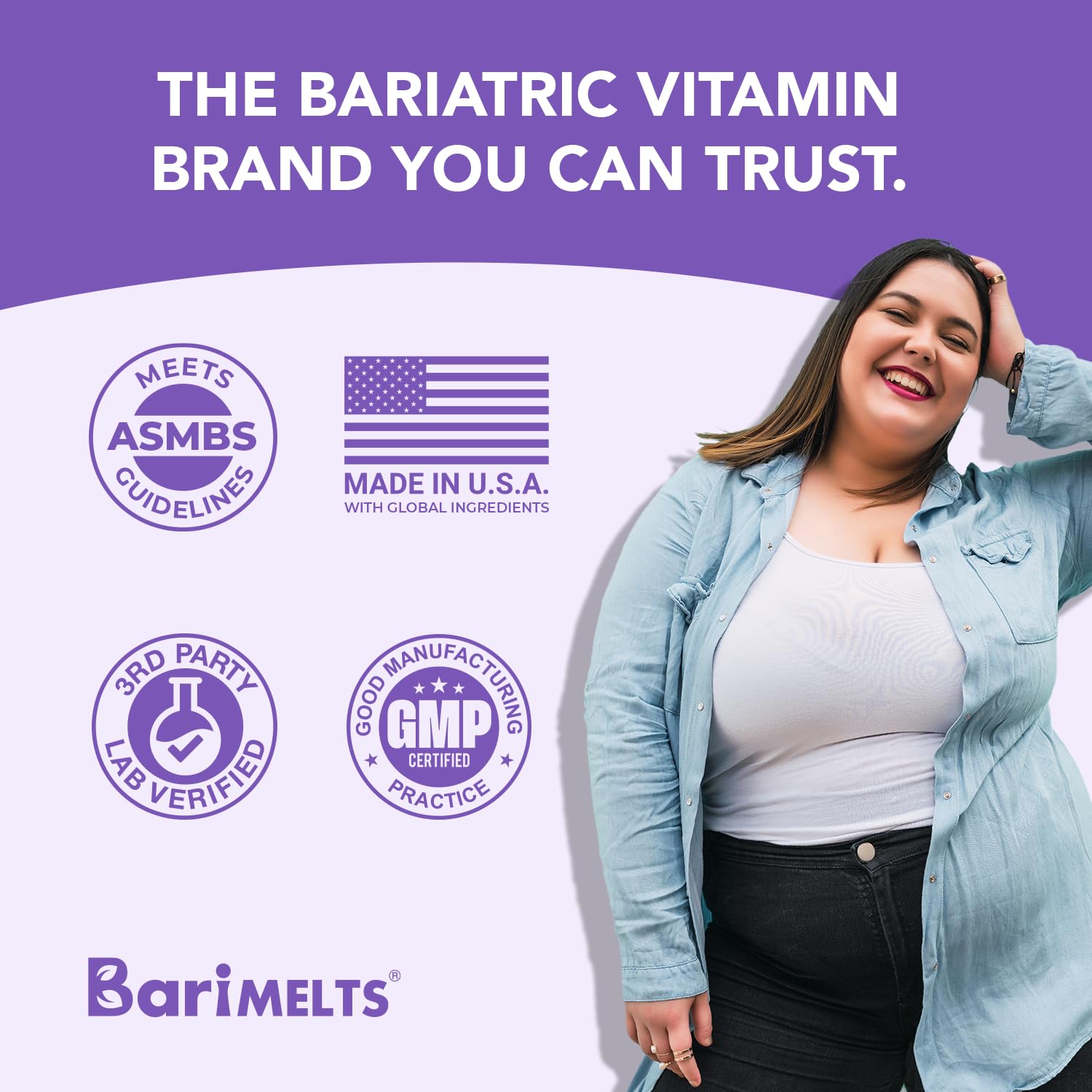 BariMelts Bariatric Multivitamin with Iron - 1 Month Supply (60 Fast-Dissolving Tablets) - Post-Op Bariatric Vitamins
