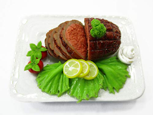 Dollhouse Miniatures Food Glaze Ham Steak Honey Ham 1:6 Compatible with Barbie Supply 15846