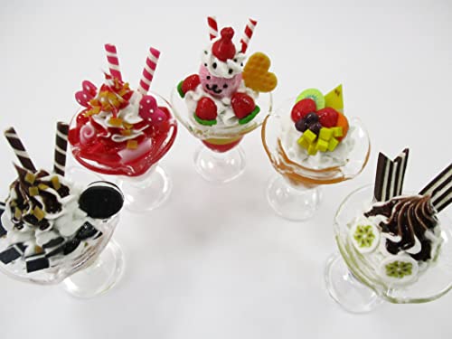 Dollhouse Miniature Food 5 Ice Cream Beverage Compatible with Barbie 16311