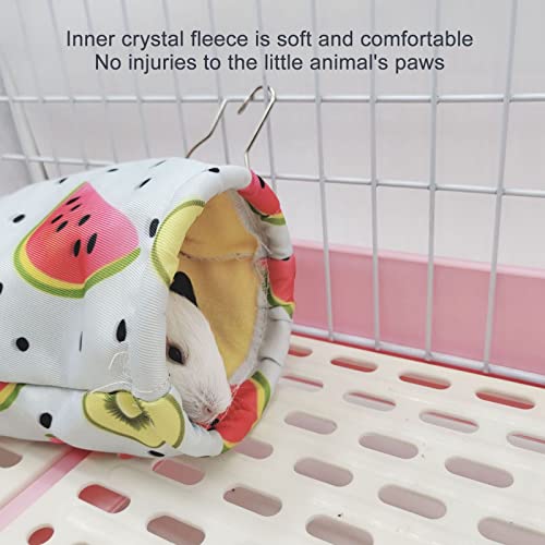 Hamster Tunnel Bed,Funny Hamster Corner Hideaway Tunnel Fruit Pattern Small Pet Tunnel Toy for Ferret Rat Chinchillas Hammock Sleeper Cage Accessories