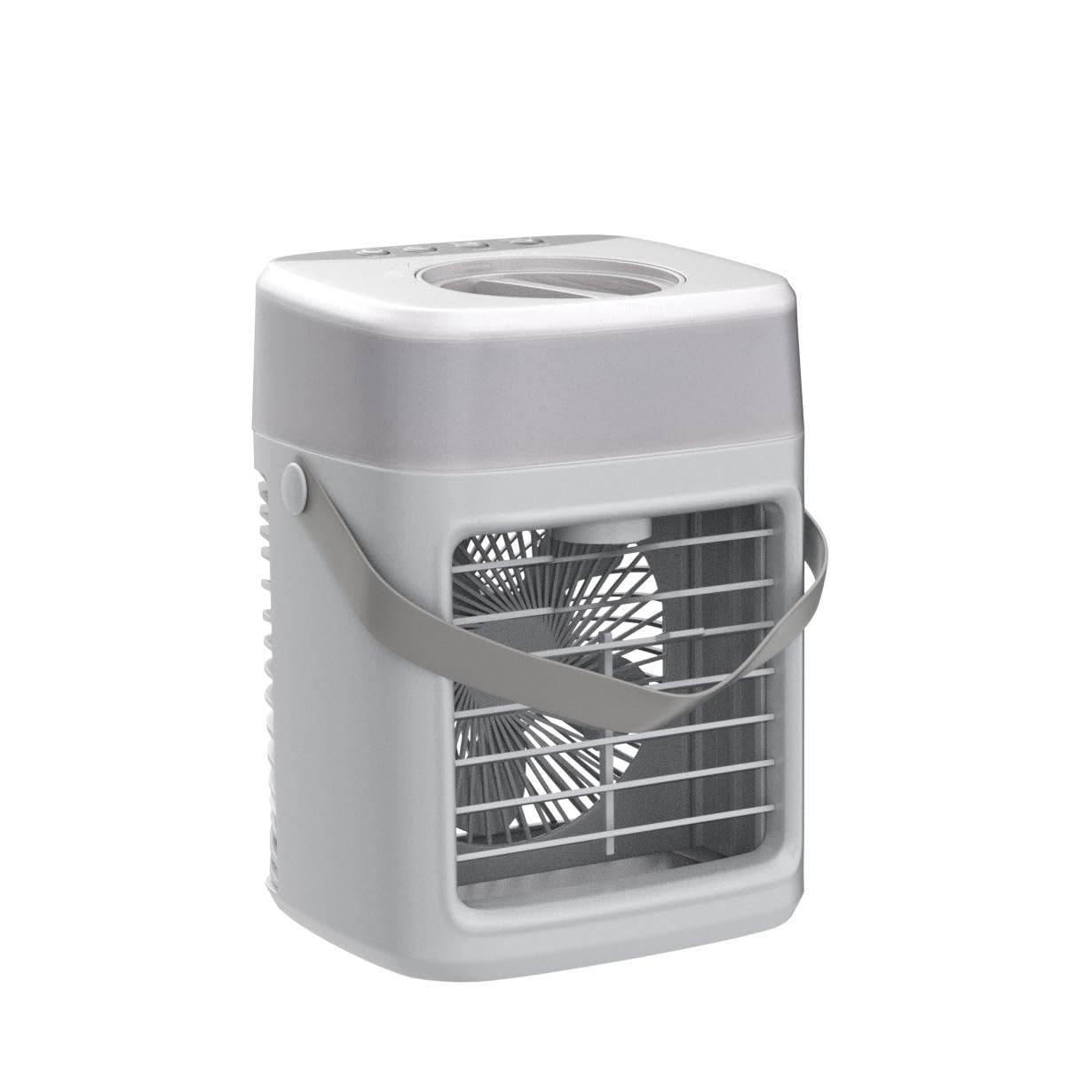 Portable Air Conditioner Fan, Rechargeable Evaporative Air Cooler, Personal Air Cooler Humidifier with 3-Speed, 90° Oscillating, 7 Colors Light, Aroma Discs, Desk Cooling Fan for Home Office Camping