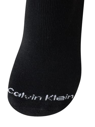 Calvin Klein Men's High Quarter Socks - 12 Pack Breathable Soft Cushion Mini Crew Athletic Socks for Men (Shoe Size: 6-12.5), Size 7-12, Black/White