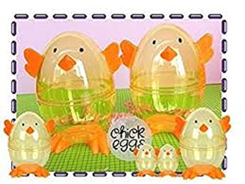 Candy Packaging Plastic Containers (3 Package Set)Include: 3-bunny; 3-carrot and 3-chick Containers