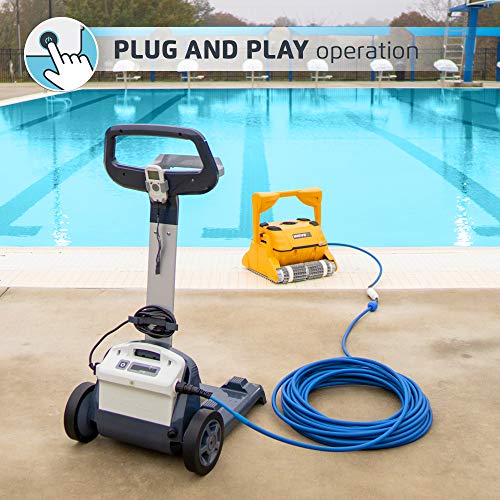 DOLPHIN Wave 100 Commercial Robotic Pool Cleaner with Caddy, Engineered for Extraordinary Pool Cleaning Performance, Ideal for Commercial Swimming Pools up to 88 Feetā¦