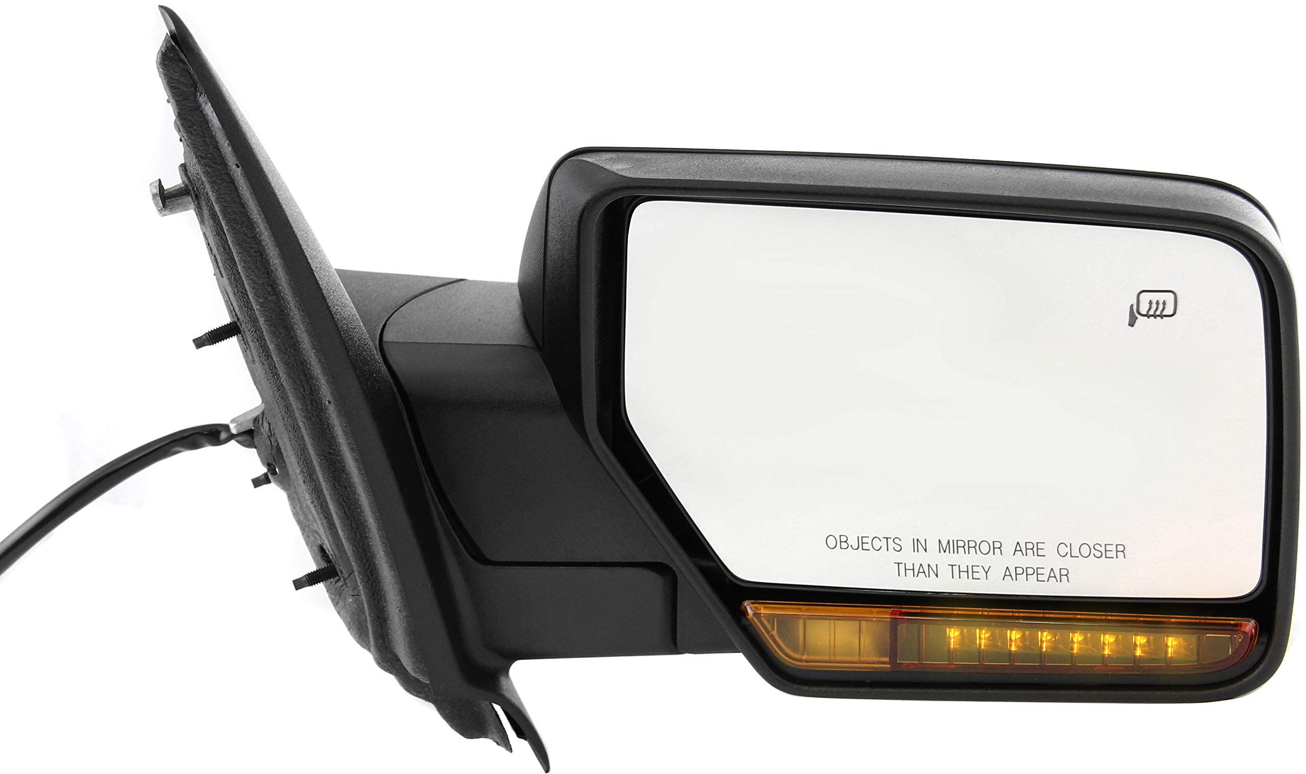 Kool Vue Driver & Passenger Side Power Heated Mirrors for Ford Expedition Lincoln Navigator 2007-2008 Power Fold With Signal Light, Memory & Puddle Lamp Chrome