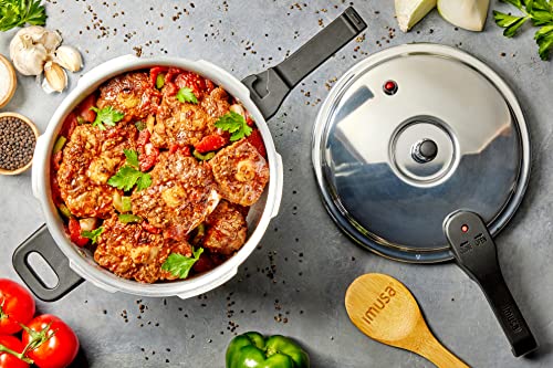 IMUSA 7 Quart Stovetop Aluminum Pressure Cooker with Safely Valve
