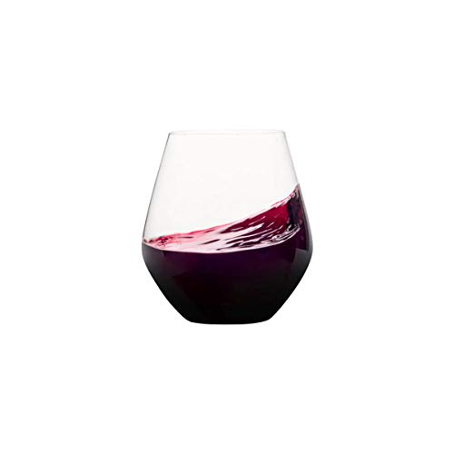 Mikasa Gianna Ombre Smoke Stemless Wine Glass, 1 Count (Pack of 1), Clear
