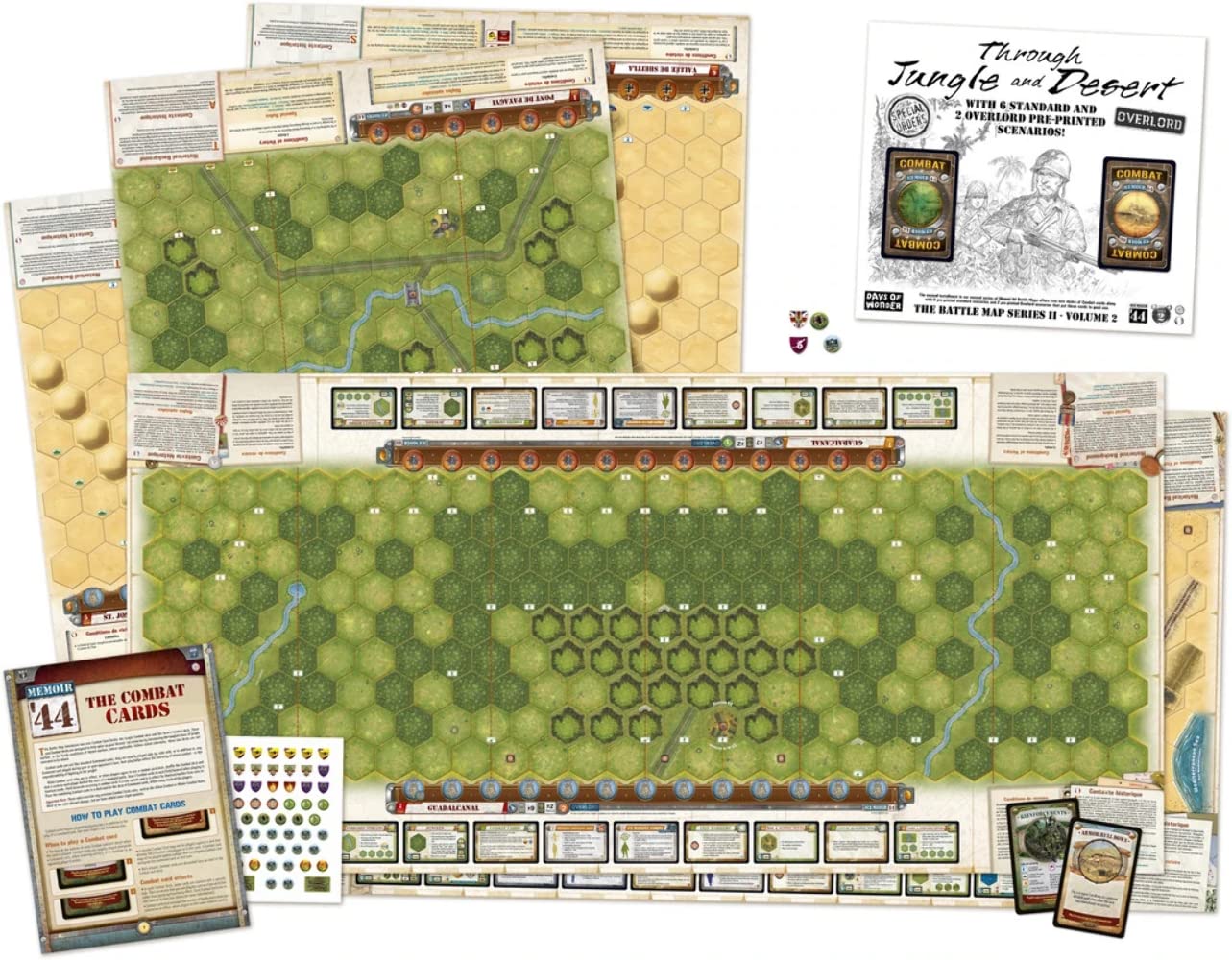 Memoir '44 Through Jungle and Desert Board Game EXPANSION - New Battles Await in Burma and North Africa! Strategy Game for Kids & Adults, Ages 8+, 2 Players, 30-60 Min Playtime, Made by Days of Wonder