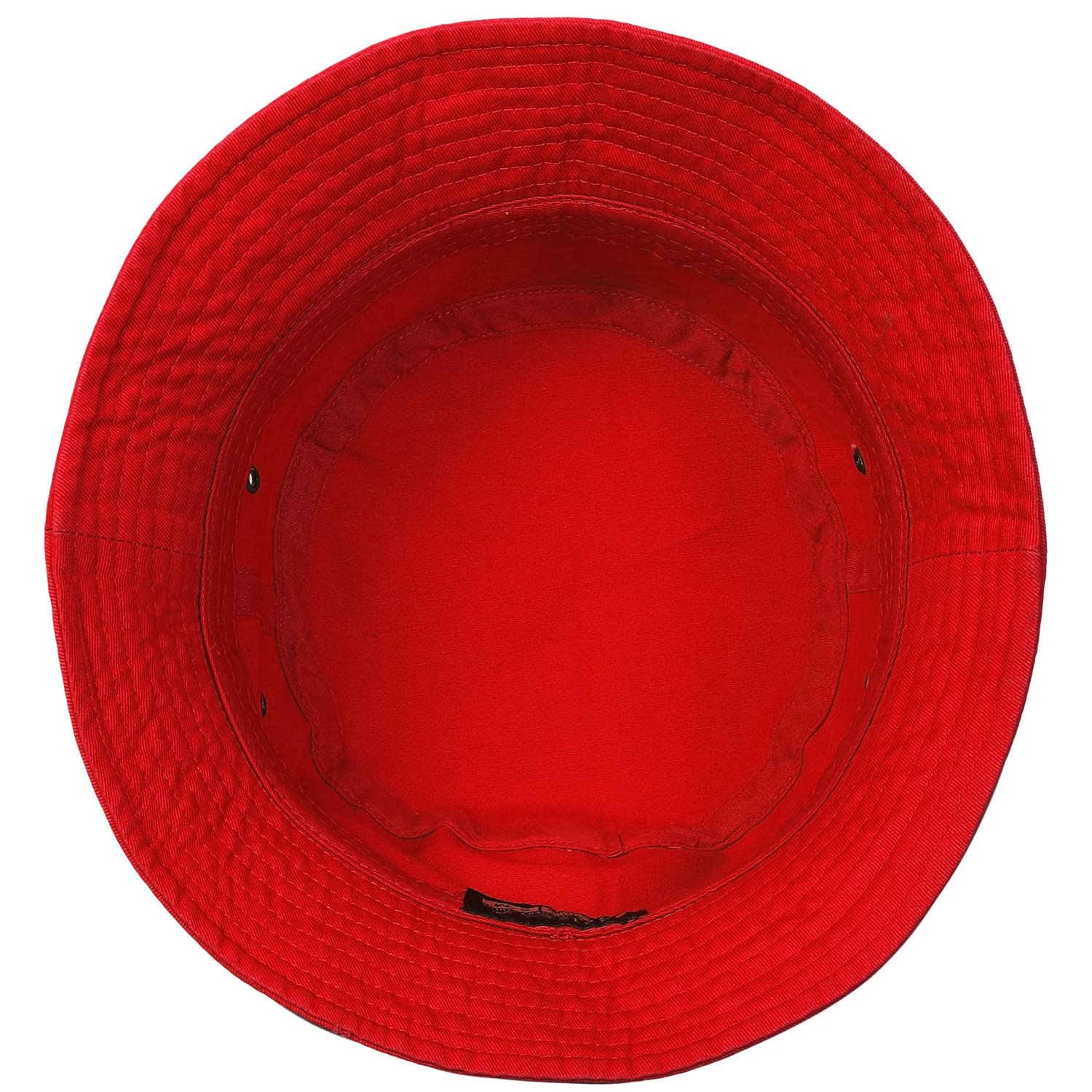 Men Women Unisex Cotton Bucket Hat 100% Cotton Packable for Travel Fishing Hunting Summer Camp (L/XL, Red)