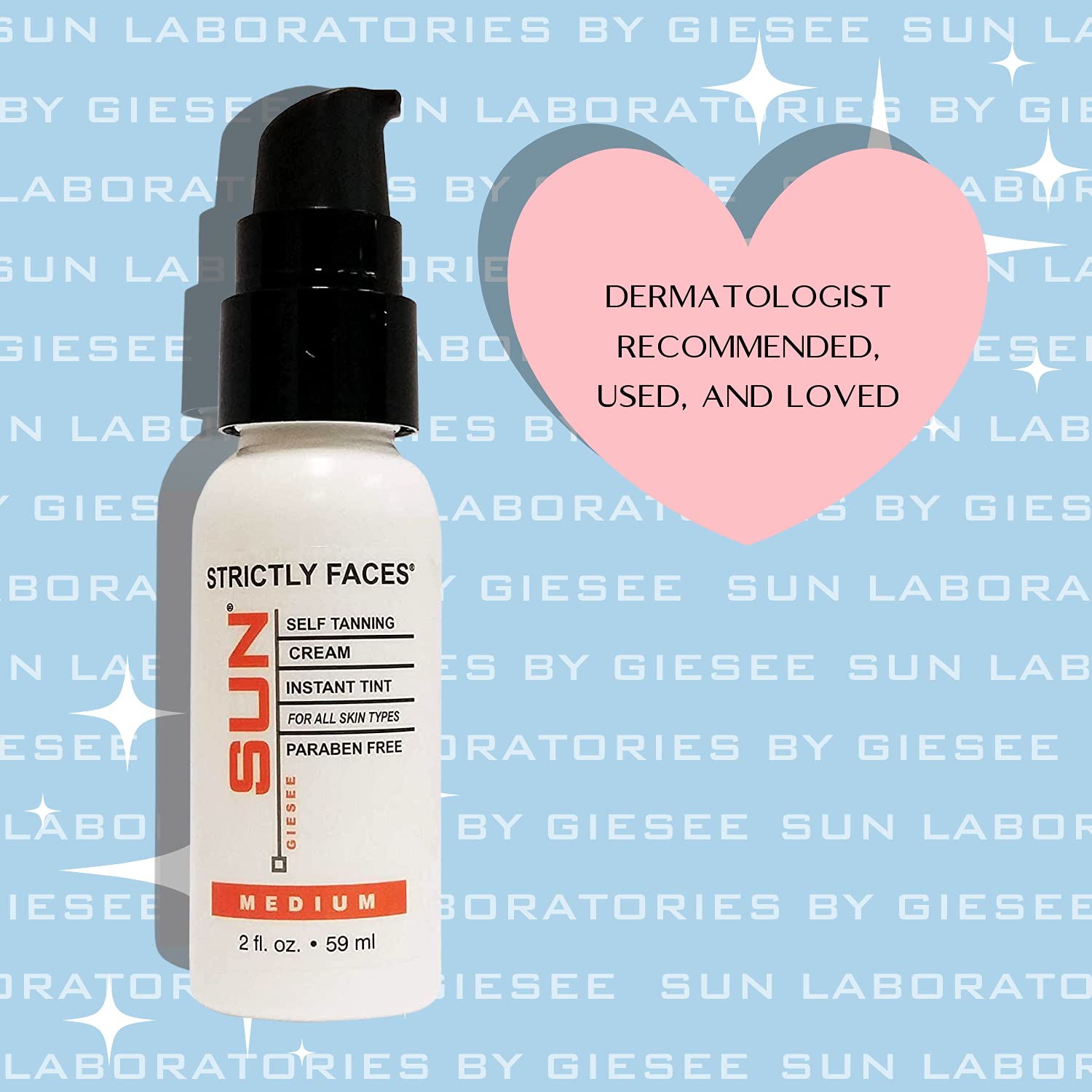 Sun Laboratories By Giesee Face Self Tanner Dark - Self Tanning Lotion for Gradual, Sunless Tan - Premium Facial Tanner Drops & Mist - Tanning Lotion for Face