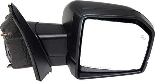 Kool Vue Right Power Heated Mirrors for Ford F-150 2015-2017 Power Fold With Signal Light, Blind Spot Monitor, Memory & Puddle Lamp; Without Auto-Dimming Paintable