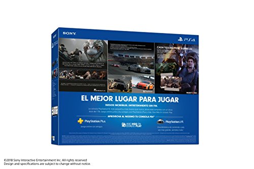 PlayStation 4 Slim (1TB) PS4 Hits Console Bundle includes God Of War, GT Sport, Uncharted 4 (Import Version)