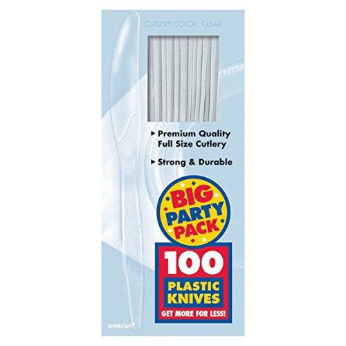 Big Party Pack Clear Plastic Knives | Pack of 100