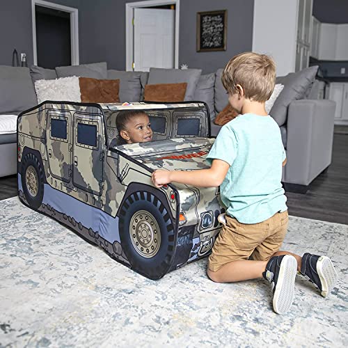 Sunny Days Entertainment Humvee Pop Up Tent - Children's Camo Pop Up Playhouse | Camouflaged Military Toy for Kids