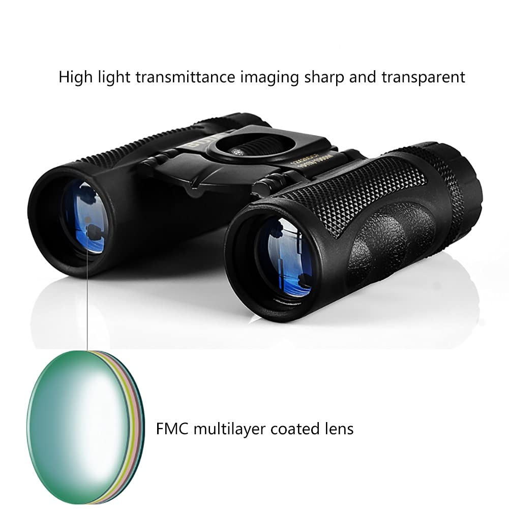 Bird Watching Binoculars 12x25 Compact BAK4 Prism FMC Lens Binoculars Waterproof for Birds Watching Hunting Travel Telescope