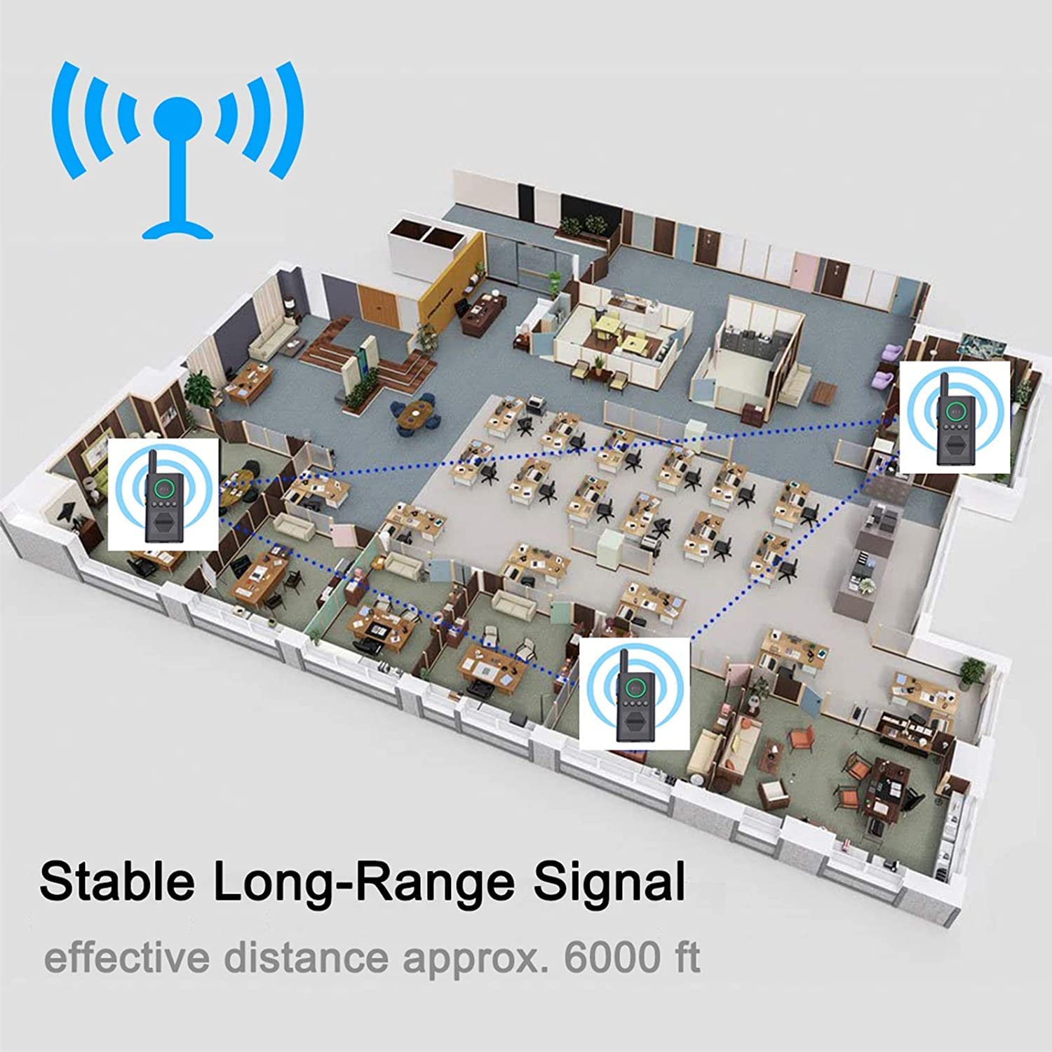 ChunHee 8 Pack Intercom Wireless for Home House Intercom Elderly Seniors Business Intercom System Room to Room Communicator