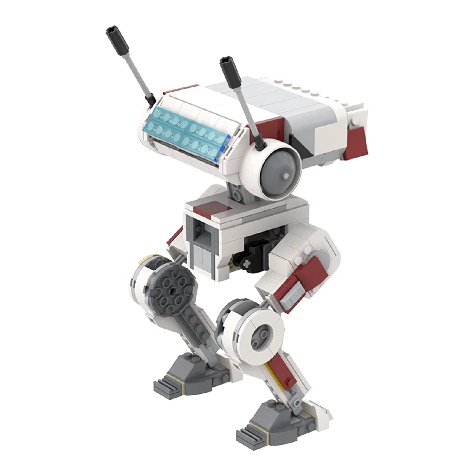 WANZPITS Buildmoc MOC-33499 Fallen Order BD-1 Robot Building Block War Building Block Model Home Office Decoration Puzzle Game Toy Best Gift,White