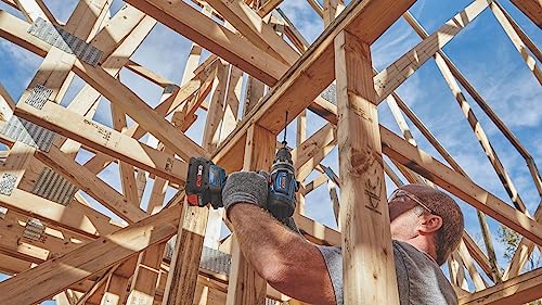 BOSCH GXL18V-260B26 18V 2-Tool Combo Kit with 1/2 In. Hammer Drill/Driver, 1/4 In. and 1/2 In. Two-In-One Bit/Socket Impact Driver, (1) CORE18V 8 Ah Battery and (1) CORE18V 4 Ah Battery