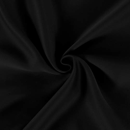 LEMOMO Black Blackout Curtains/42 x 54 Inch/Set of 2 Panels Room Darkening Curtains for Bedroom