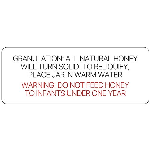 Honey Raw Organic Pure Rectangle Personalized Farm Home Made Product Kitchen Name Mason Jar Labels (Honey Warning Labels)