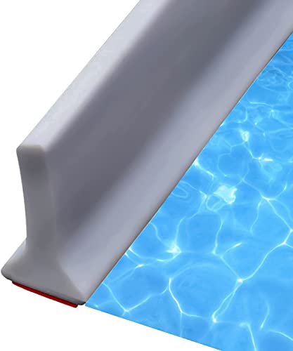 Collapsible Shower Water Guard 39 Inch Water Splash Guard Water Dam Barrier Shower Threshold for Shower Stall, Stay Dry Retainer for Wet and Dry Separation for Bathroom(39,Grey)