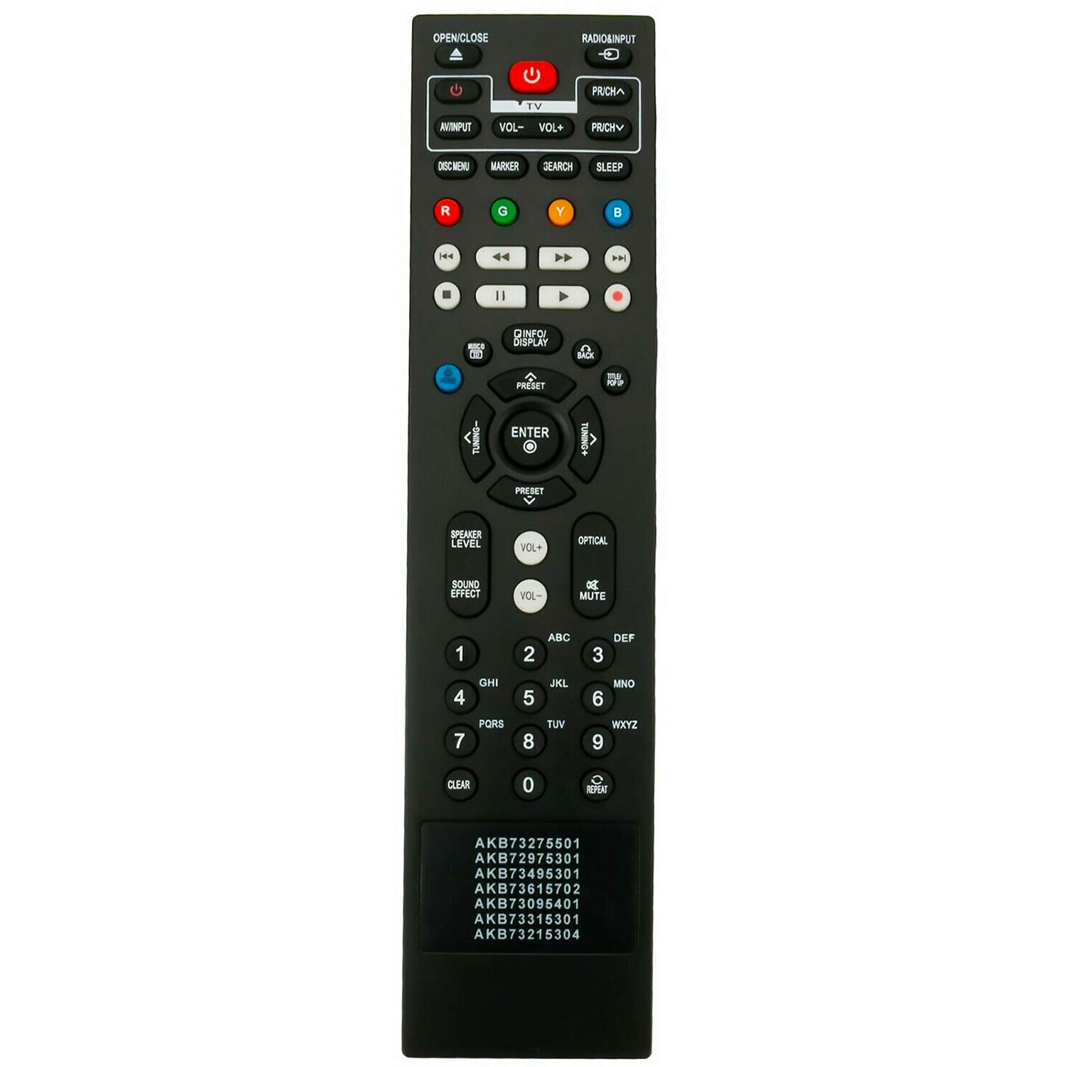 New Repalce Remote Control AKB73495301 AKB73215304 fit for LG Blu-ray Disc DVD Player BD600 BD620 BD650 255LG BD610 BD530 BD630 BD640 BD630C BD640C BD620C HLX55W LHB536 LHB336 HX906TA HX906SB HX906PA