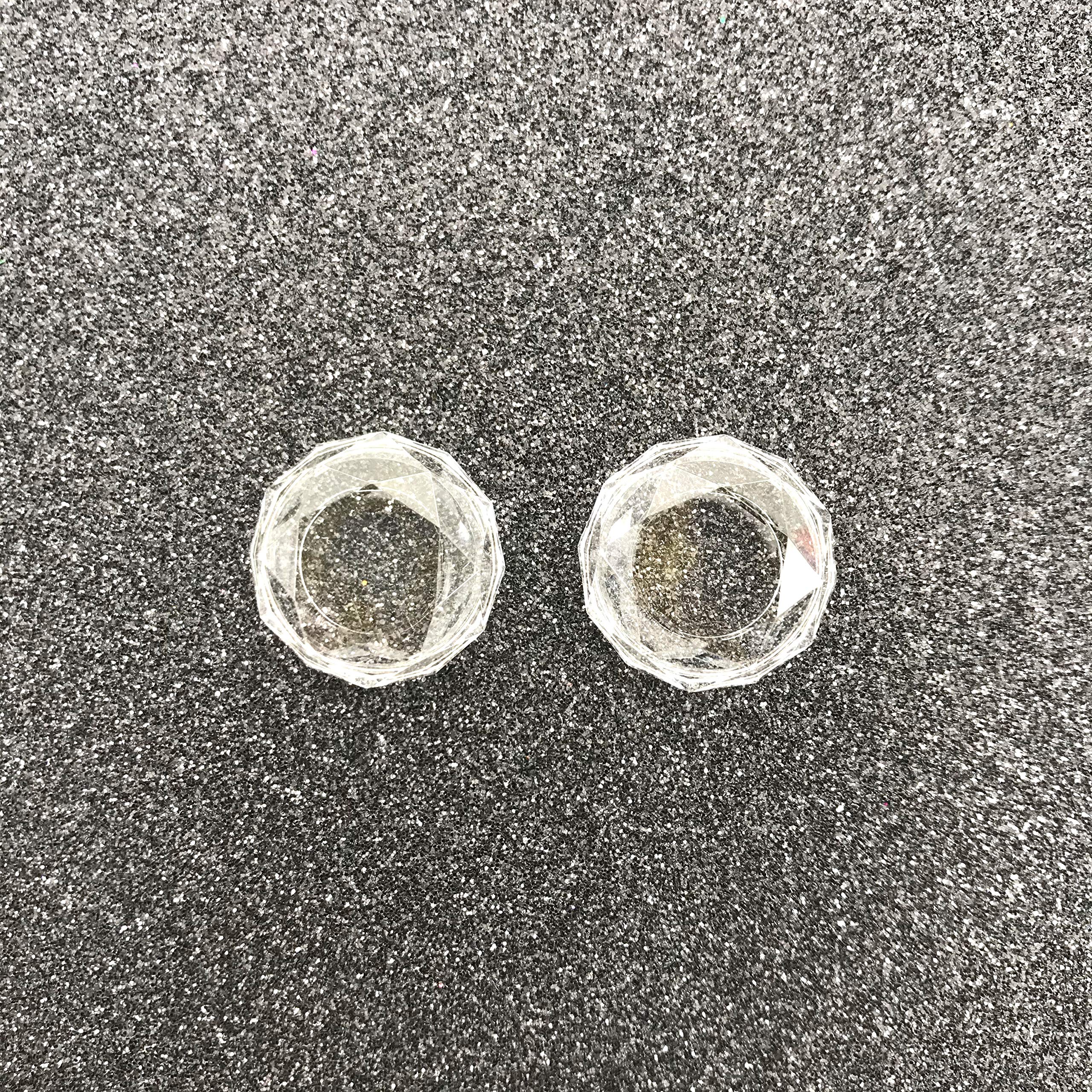 BelugaDesign Clear Crystal Thumb Grips | Compatible with Nintendo Switch Standard Lite OLED | Glitter Transparent Button Cap Joystick Cover for Joy-Con | Pack of 2 (Clear Crystal)