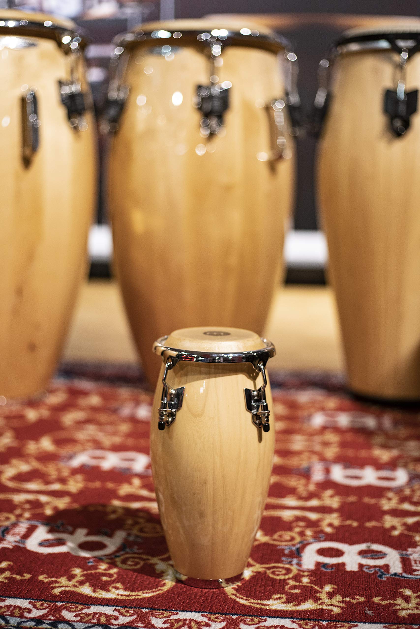 Meinl Percussion 4 1/2" Mini Conga with Hardwood Shell and Tunable Buffalo Skin Head-NOT Made in China-Natural, 2-Year Warranty, (MC100NT)