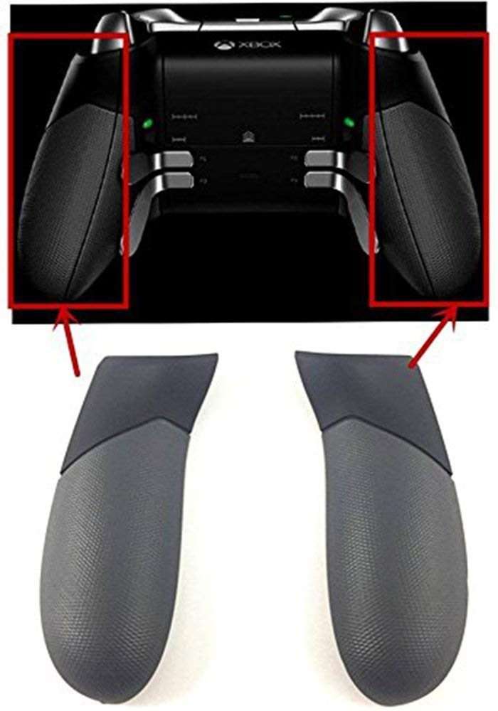 New Replacement Rear Handle Grip Side Panels Rail Shell Case Cover for Microsoft Xbox One Elite Controller-Left&Right.