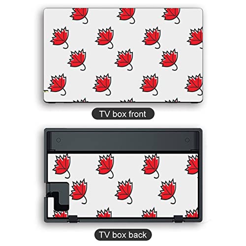 Canadian Symbol Maple Leaf Full Protective Skin Cover Design Wrap Decal Sticker Compatible with Switch and Switch Lite