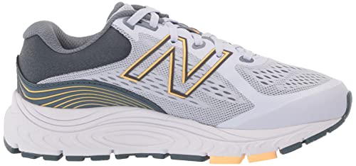 New Balance Women's 840 V5 Running Shoe, Silent Grey/Light Mango, 8 Wide