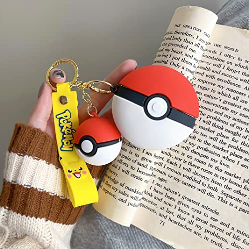 Cute Airpod 3rd Case, Funny 3D Cartoon Key Chain Case, Soft PVC Full Protection Shockproof Charging Case Cover Compatible with for 2021 Airpod 3rd. (3rd Pendant Ball)