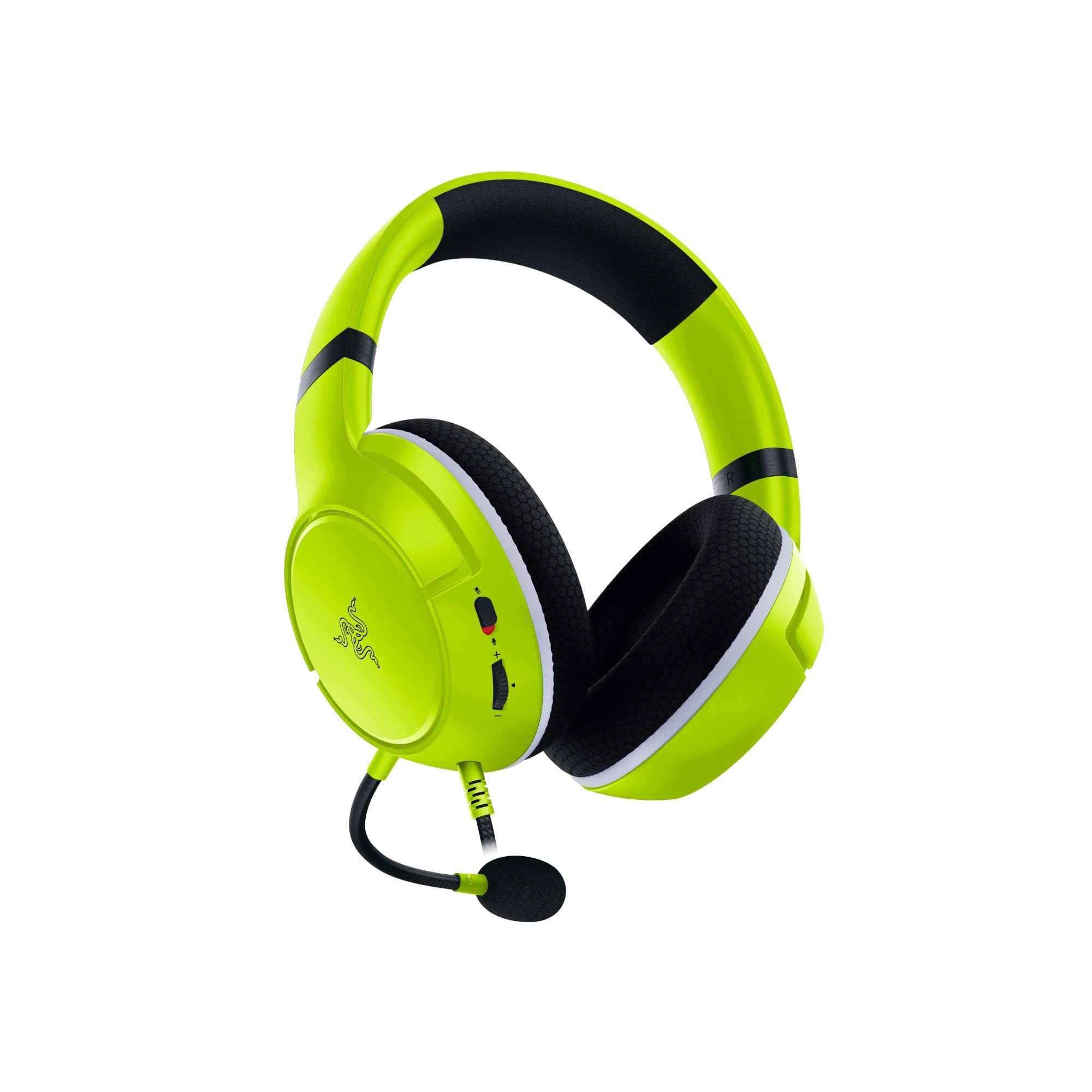 Razer Essential Duo Bundle for Xbox: Kaira X Wired Headset & Universal Quick Charging Stand for Xbox Controllers - Color Matches Official Xbox Series X|S Controllers (Sold Separately) - Electric Volt