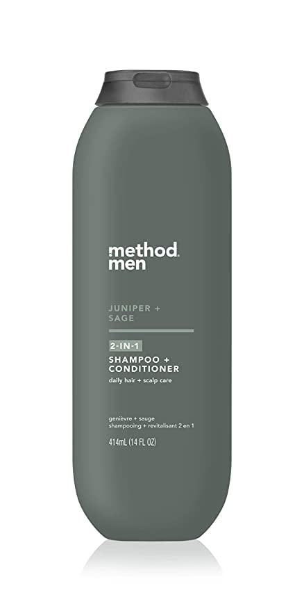 Method Men 2-in-1 Shampoo + Conditioner, Juniper + Sage, 14 oz. (2 Pack)
