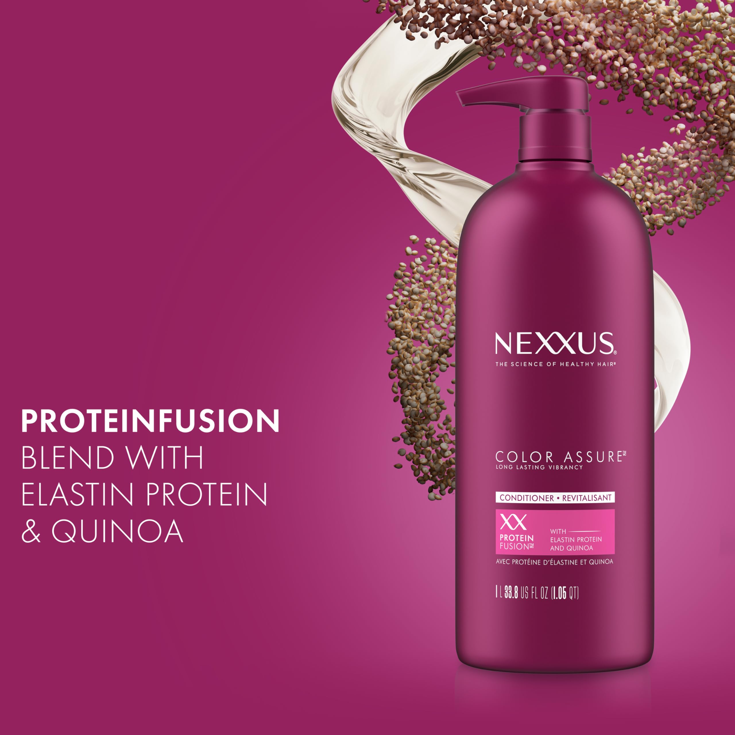 Nexxus Hair Color Assure Conditioner with ProteinFusion, For Color Treated Hair Color Hair Conditioner 33.8 oz