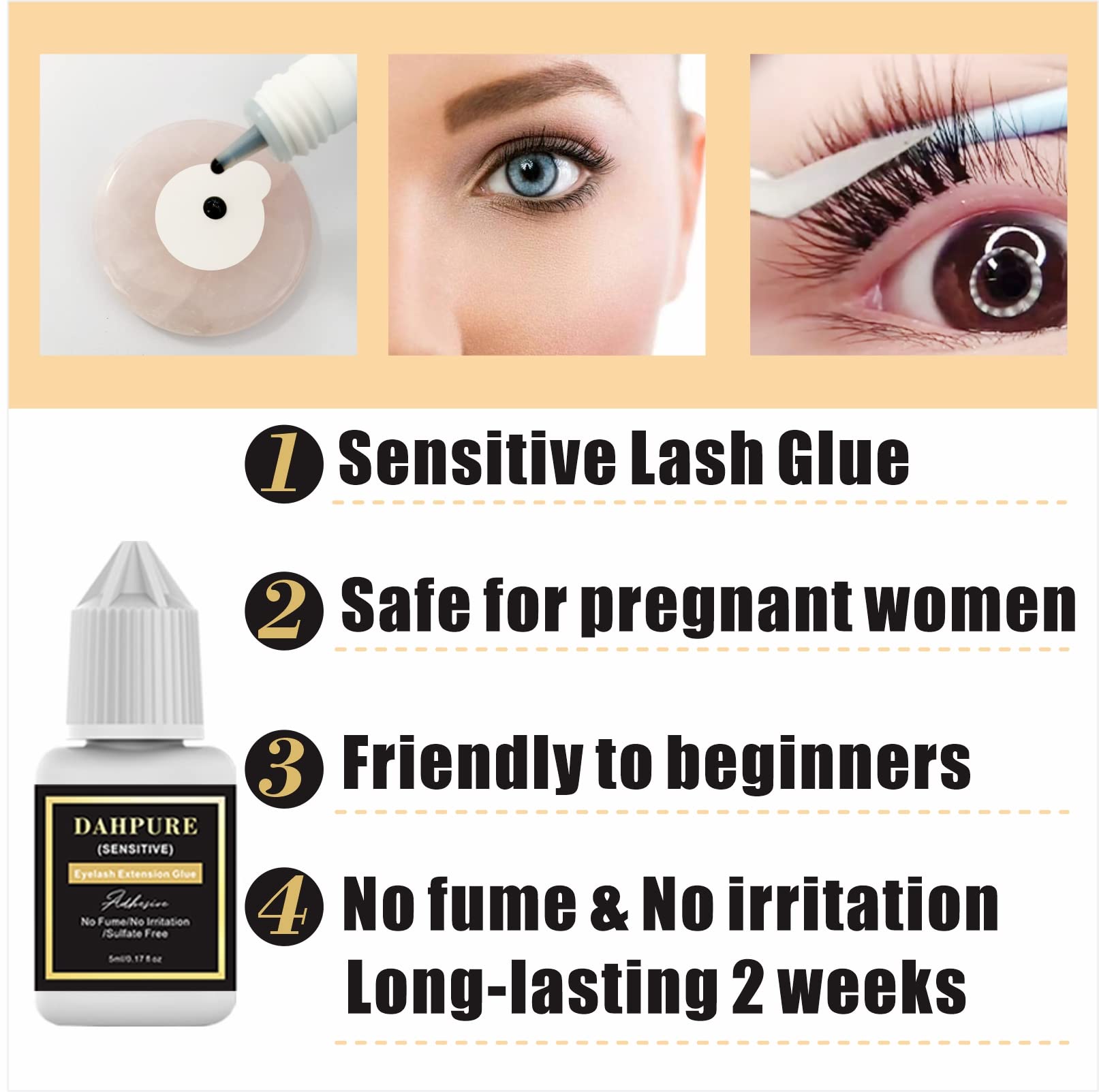 DAHPURE Strong Hold DIY Lash Extension Kit,No Irritation Long-lasting, Senstitive Lash Extension Glue,DD Curl Mixed Cluster Lashes, Lashes Applicator,Lash Extension Remover,Clean Tools All Included