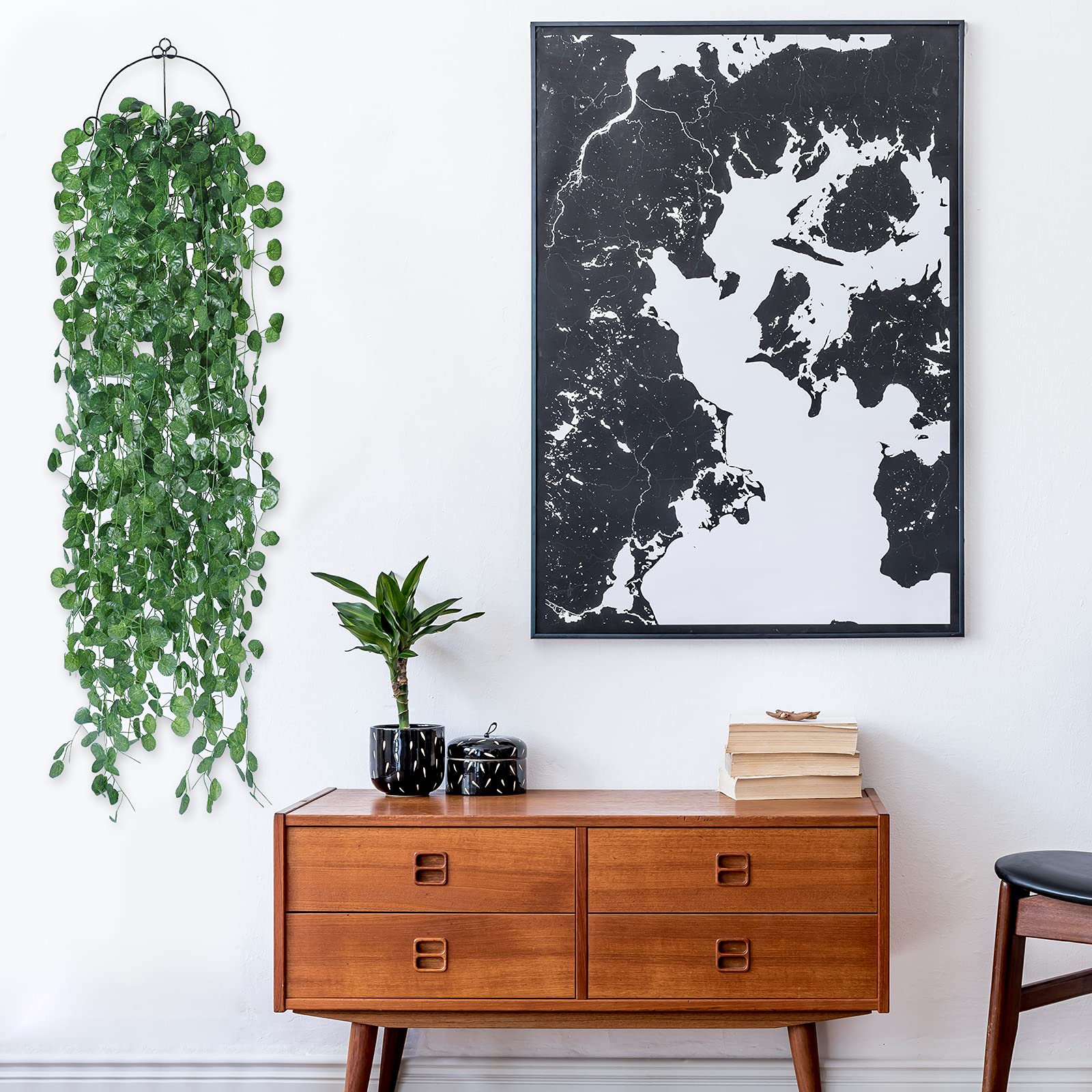 Whonline 10 Pack 69ft Artificial Ivy Garland Fake Vines with Greenery Begonia Leaf Hanging Plants for Bedroom Home Wedding Garden Decoration