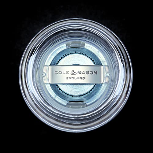 Cole & Mason H83001P Solo Clear Pepper Mill, Precision+, Acrylic, 114 mm, Single, Includes 1 x Pepper Grinder